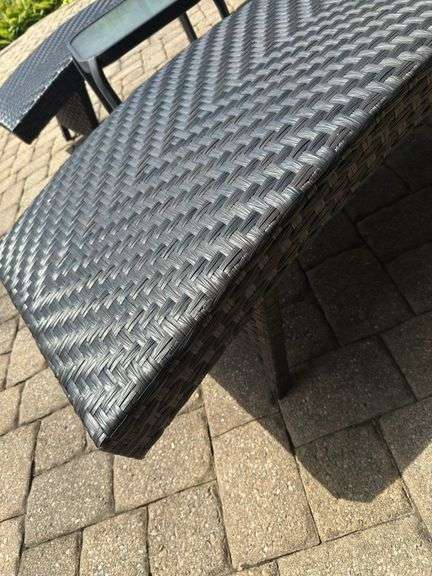 All weather wicker look CHAISE lounge chairs - Auction Ohio