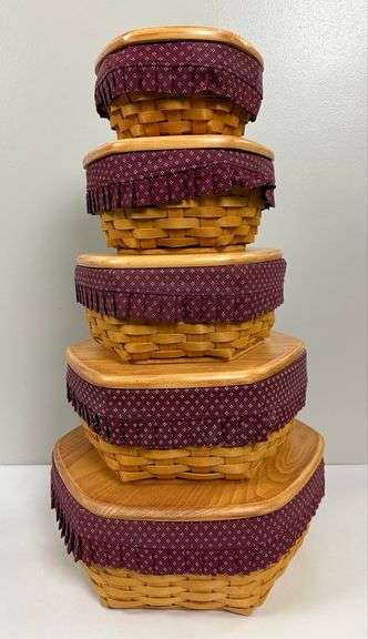 Fabulous 5-Piece Nesting Basket Set - Auction Ohio