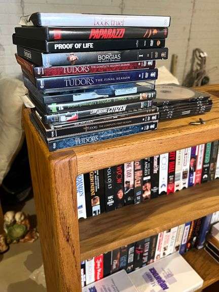 Oak Bookcase - VHS & DVDs - Auction Ohio