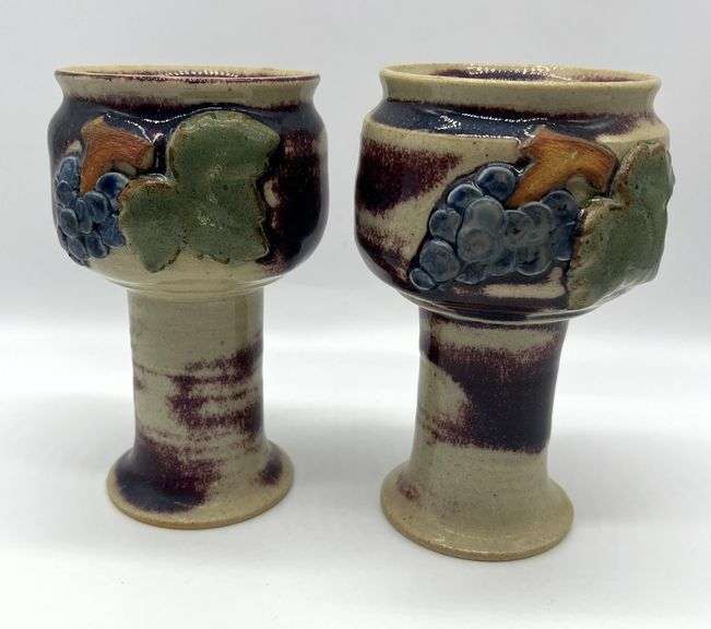 Signed - Pottery Glasses - Auction Ohio