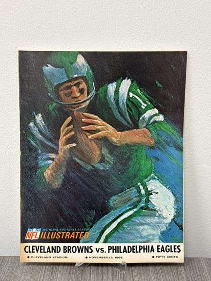 Vintage October 13, 1966 Cleveland Browns vs. Philadelphia Eagles ...