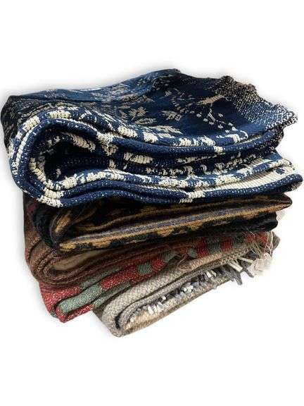 FIVE WOVEN TEXTILE BLANKETS. - Auction Ohio