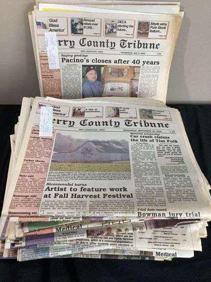 2002 Perry County Tribune Newspaper Lot – Full & Partial Issues, Local ...