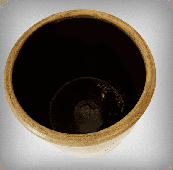 Stoneware Crock with Handles and Hand-Decorated Number Mark - Auction Ohio