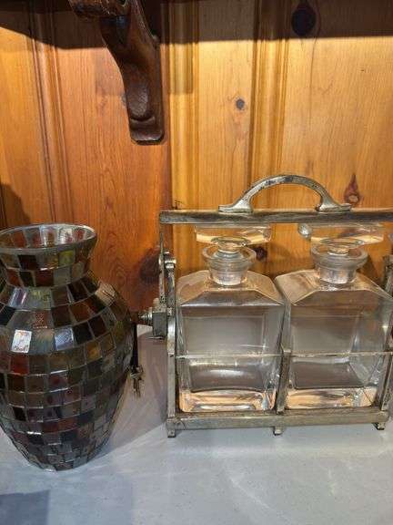 Restoration Hardware silver plate liquor caddy - Auction Ohio