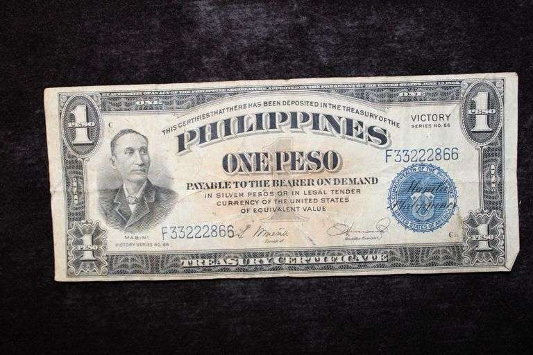 One Peso Note - Auction Ohio