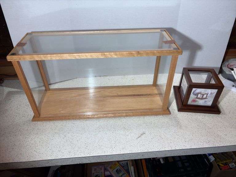 Oak Frame Showcase and Small Showcase - Auction Ohio
