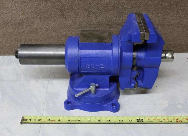 Blue Vise Marked ‘750-E’ with Rotating Base - Auction Ohio