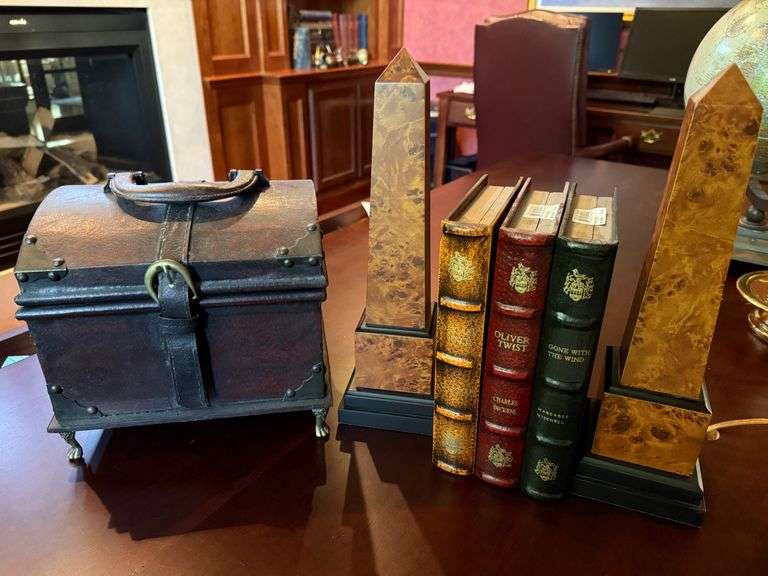 Small Trunk, Obelisks, Faux Books - Auction Ohio
