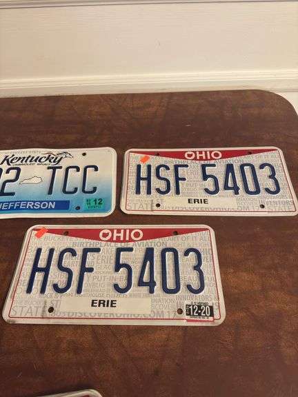 Licenses Plates - Auction Ohio