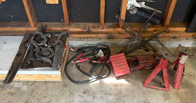 Jack Stands, Jumper Cables, Mower Blades - Auction Ohio