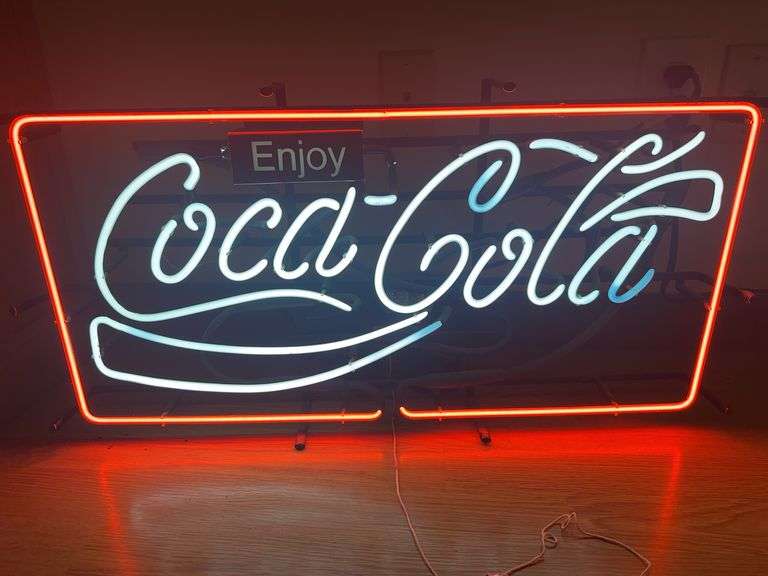 Vintage neon Coca-Cola sign - Auction Ohio