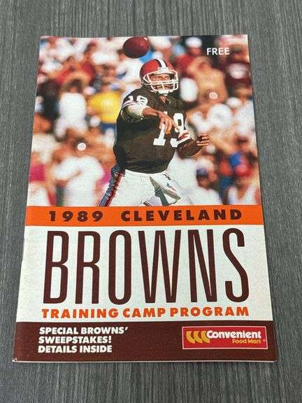 15 Vintage 1989 Cleveland Browns Training Camp Programs - Auction Ohio