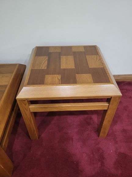 Three Wooden Checkerboard Tables - Auction Ohio