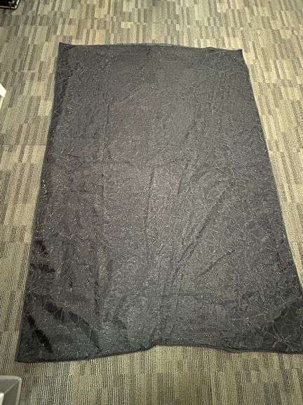 Large Black Shimmering Fabric Panel – 82" x 57" - Auction Ohio