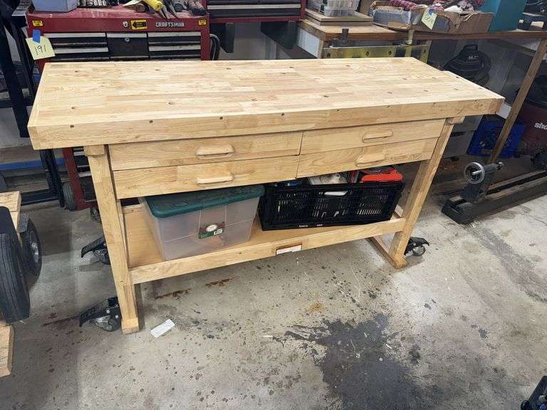 Workbench On Casters - Auction Ohio
