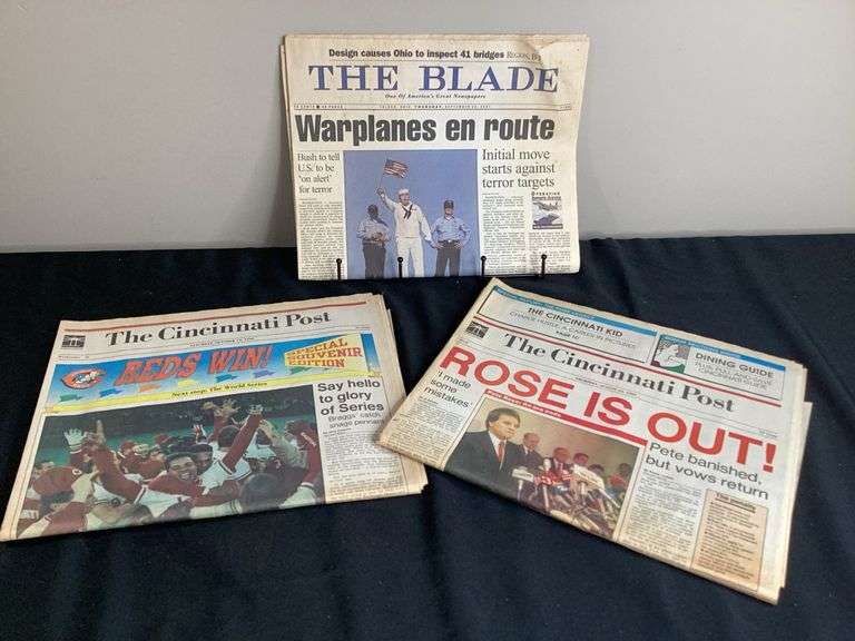Historic Ohio Newspaper Lot – The Blade & The Cincinnati Post ...