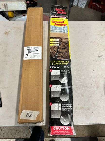 Magnetic Table Saw Cover & Ground Anchor Kit - Auction Ohio