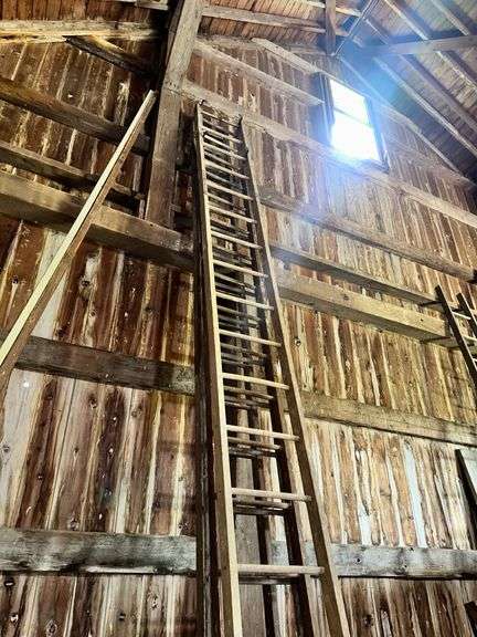 Tall Wooden Barn Ladders - Auction Ohio