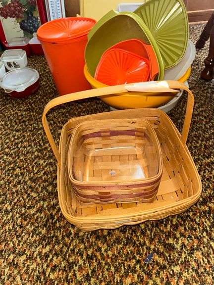 Tupperware Bowls, Longaberger Baskets - Auction Ohio