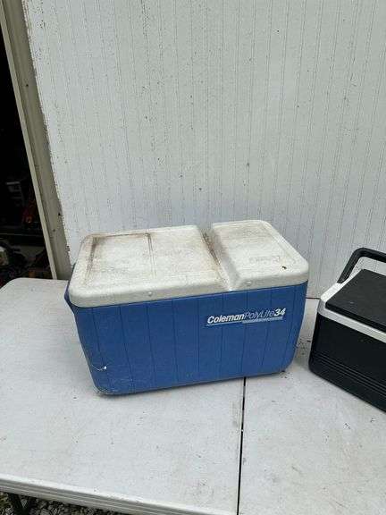 Coleman PolyLite 34 Cooler and Small Black Picnic Cooler - Auction Ohio