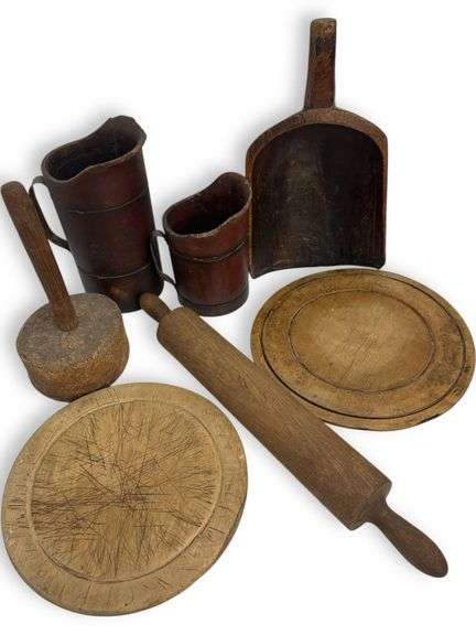 WOODEN AND METAL KITCHEN IMPLEMENTS. - Auction Ohio