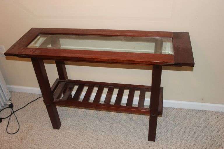 Glass Top Console - Auction Ohio