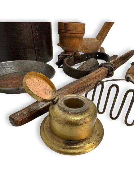 EARLY DOMESTIC AND KITCHEN IMPLEMENTS. - Auction Ohio