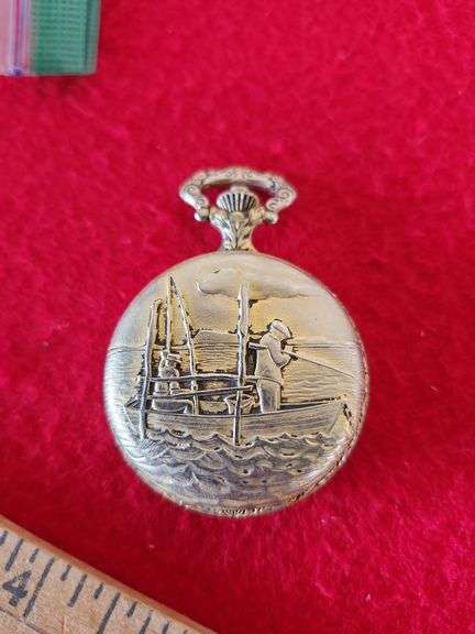 Andre Rivalle 17 Jewels Shock Protected Fisherman Pocket Watch ...