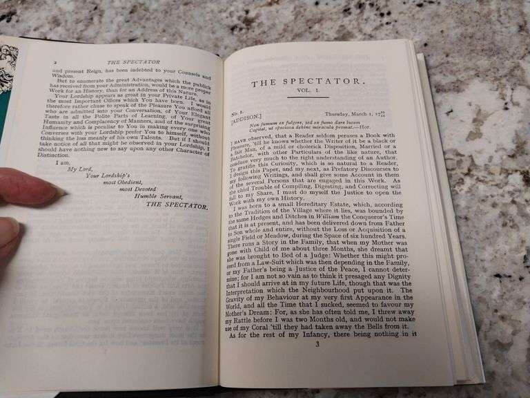 “The Spectator” Volume One – Addison & Steele (Hardcover with Dust ...