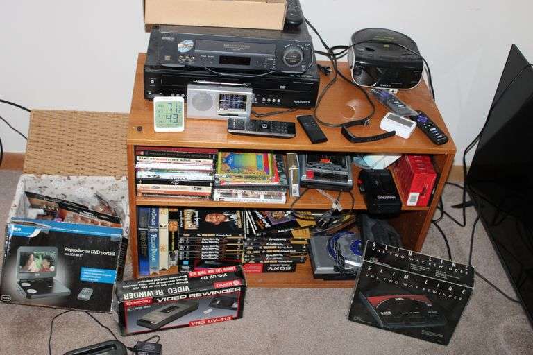 Bookcase & Misc. Electronics - Auction Ohio