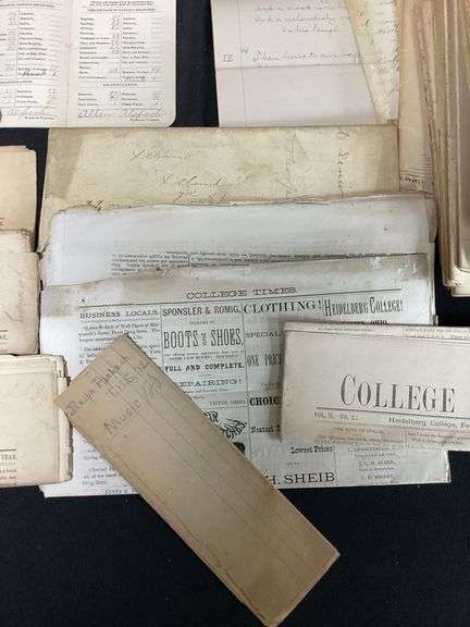 1870s Heidelberg College Papers, “College Times” Newspapers & Student ...