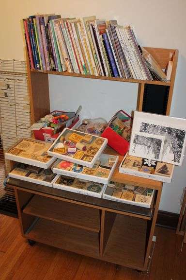 Computer Desk, Stamp Blocks & Craft Books - Auction Ohio