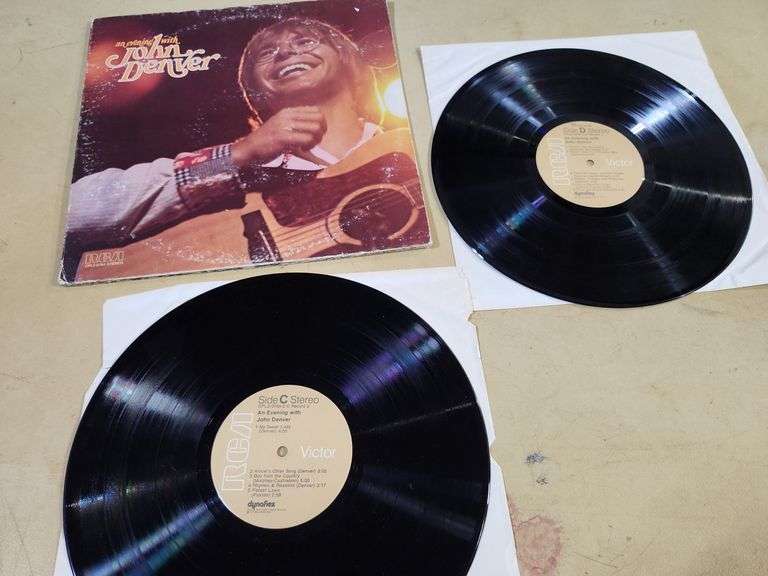 1975 An Evening With John Denver Double 12" Record Set Printed In U.S.A ...
