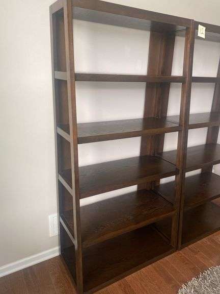 Wood six shelf bookcase - Auction Ohio