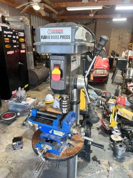 Central Machinery Floor Drill Press with Vise - Auction Ohio