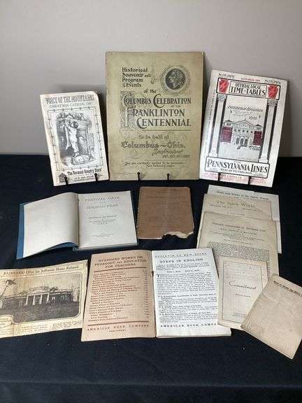 Historical Booklets and Ephemera – 1800s–Early 1900s, Ohio & American ...