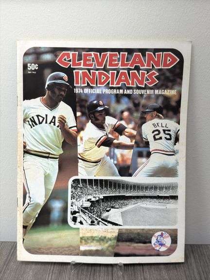 Vintage 1974 Cleveland Indians Program - Auction Ohio