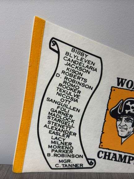Vintage 1979 Pittsburgh Pirates World Champs Pennant - Auction Ohio