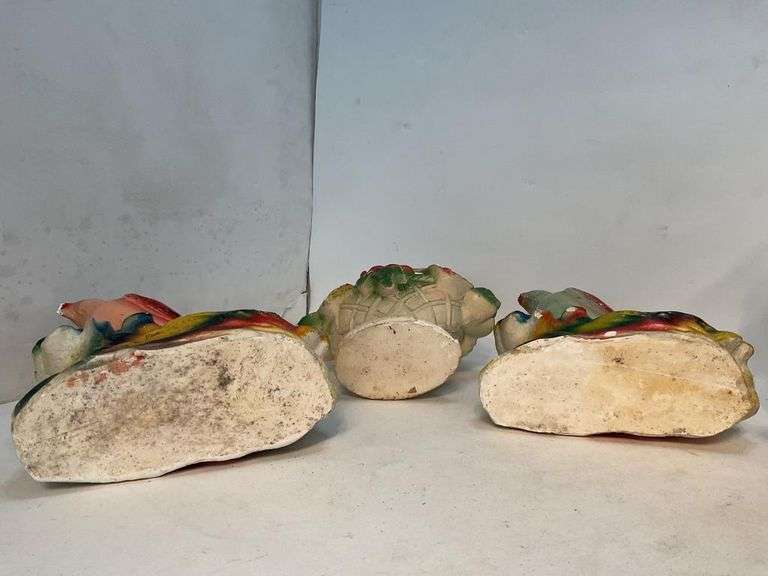 THREE MOLDED AND PAINT-DECORATED CARNIVAL CHALKWARE FIGURES. - Auction Ohio