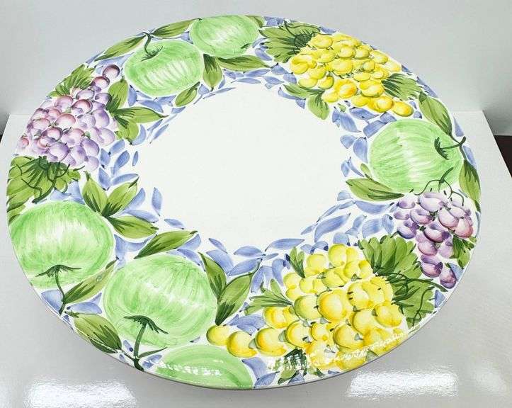 La Ceramica VBC Hand-Painted Italian Ceramic Pedestal Cake Stand ...