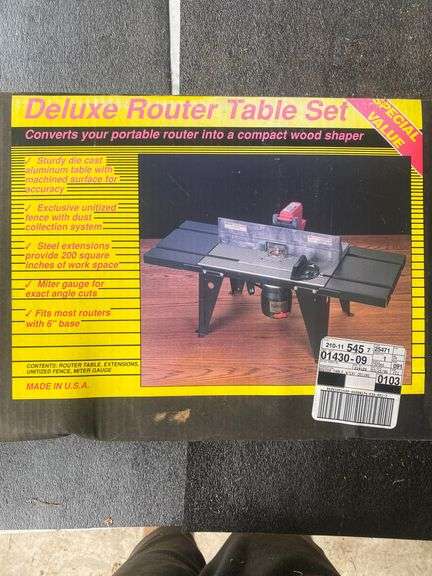 Deluxe Router Table Set – New in Box - Auction Ohio