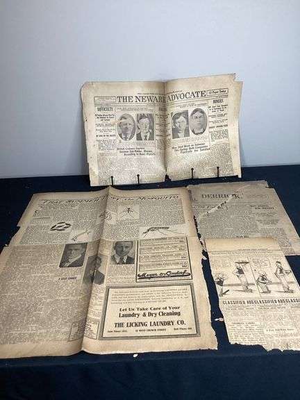 Early 1900s Newark Advocate & The Derrick! Newspaper Lot – WWI ...