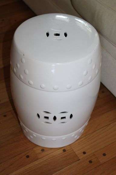 White Garden Stool - Auction Ohio