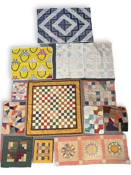 TWELVE HAND-QUILTED TABLE CLOTHS AND BABY BLANKETS. - Auction Ohio