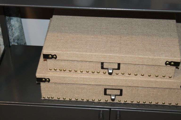 Burlap Storage Boxes - Auction Ohio
