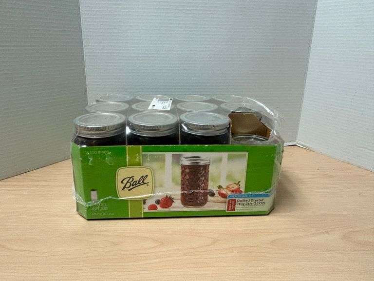 Ball Quilted Crystal Jelly Jars – 8 oz (11 Full-Size + 1 Smaller ...