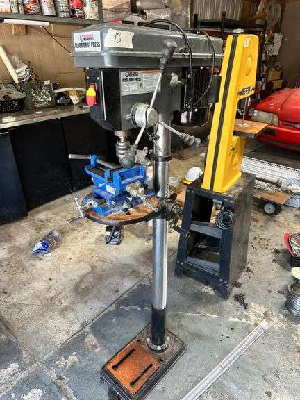 Central Machinery Floor Drill Press with Vise - Auction Ohio