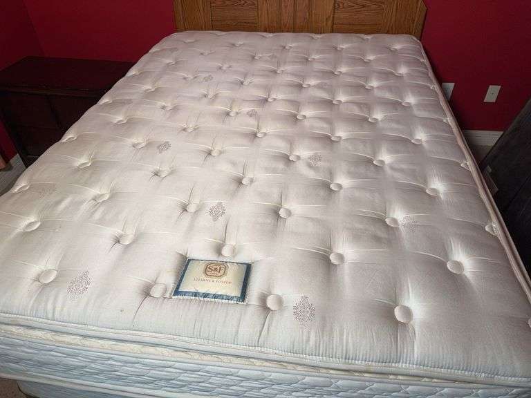 Stern and Foster Pillow Top Queen Size Mattress, Boxspring and ...