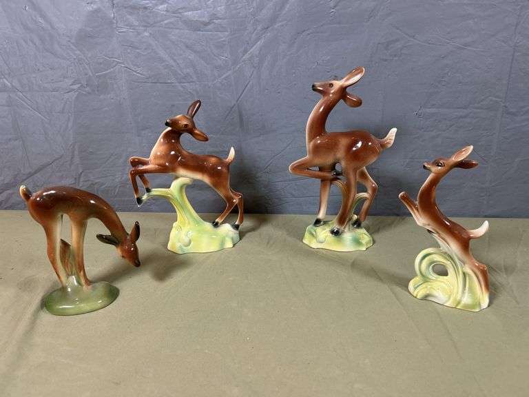 MCM Ceramic Deer Figurines - Auction Ohio
